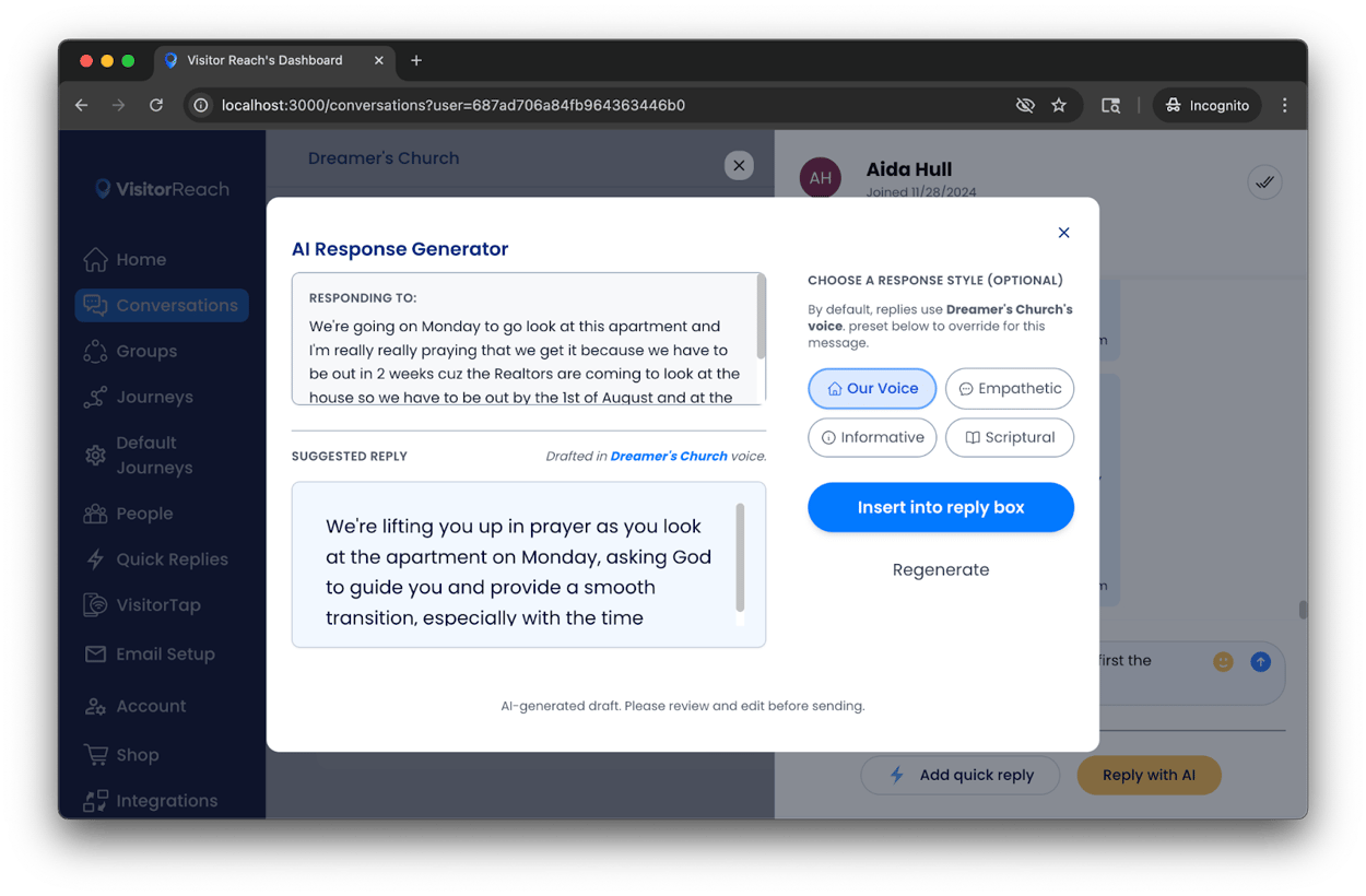 AI Conversational Assistant Feature